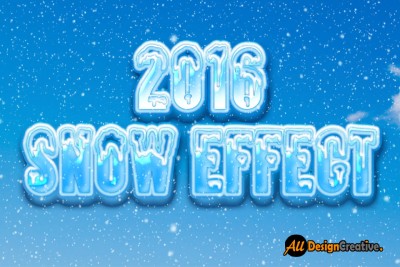 Best Snow Text Effect PSD | All Design Creative