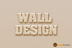 PSD File-Wall Poster 3D Text Effect | All Design Creative