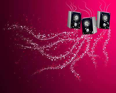 Sound Box in Deep Pink DJ Background PSD File | All Design Creative