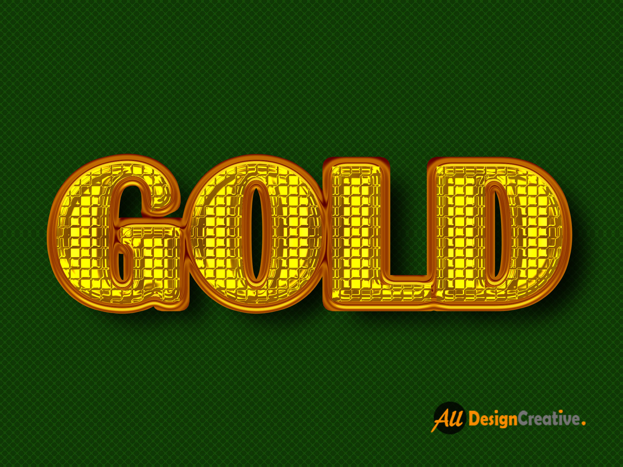 Painted Golden Text Effect PSD All Design Creative