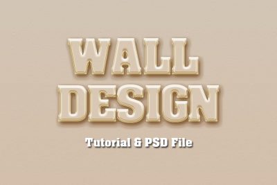 Wall Poster Text Effect Photoshop Tutorial & PSD | All Design Creative