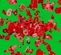 Numbers Falling Green Screen Background Video Effect | All Design Creative