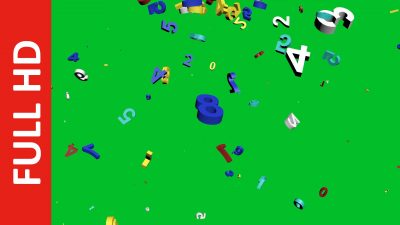 Animated Numbers Background Green Screen Effect | All Design Creative