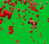 Spreading Numbers Green Screen Background | All Design Creative