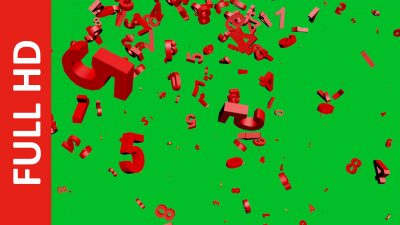 Numbers Falling Green Screen Background Video Effect | All Design Creative
