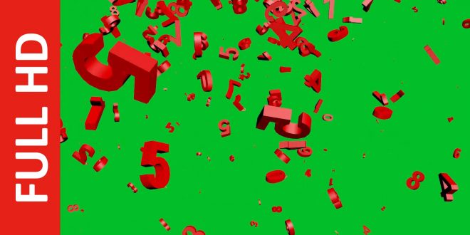 Numbers Falling Green Screen Background Video Effect | All Design Creative