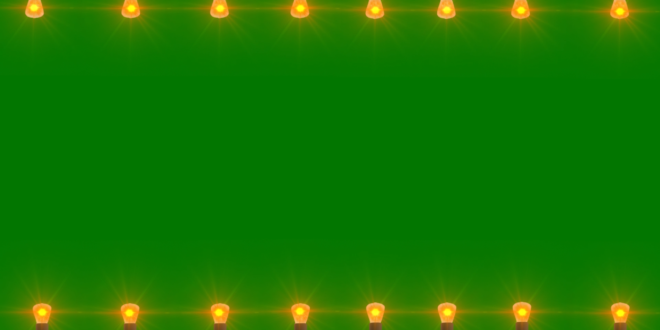Light Blinking Black and Green Screen Video Frame Effects | Free Title ...